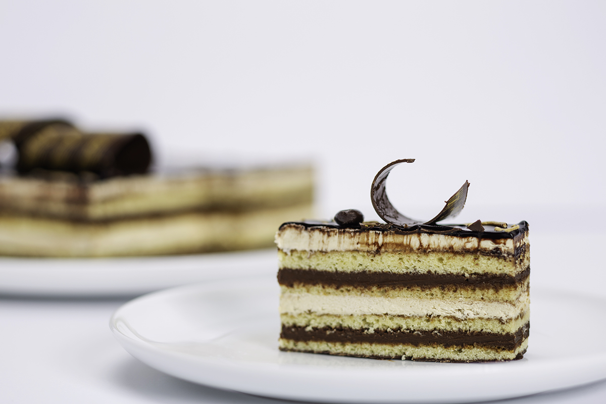 Gâteau Opéra traditionnel - 100 % café - Pâtisserie Duquette