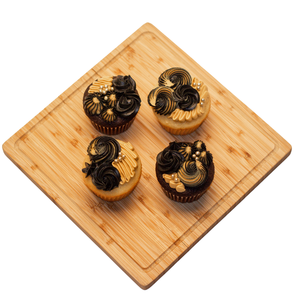 Cupcakes "Chic Noir et Doré" - Pâtisserie Duquette
